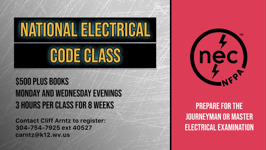 National Electrical Code class – James Rumsey Technical Institute